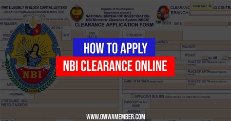How To Apply For Nbi Clearance Online Owwa Member