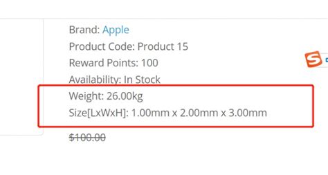 Opencart Show Product Dimensions With Unit