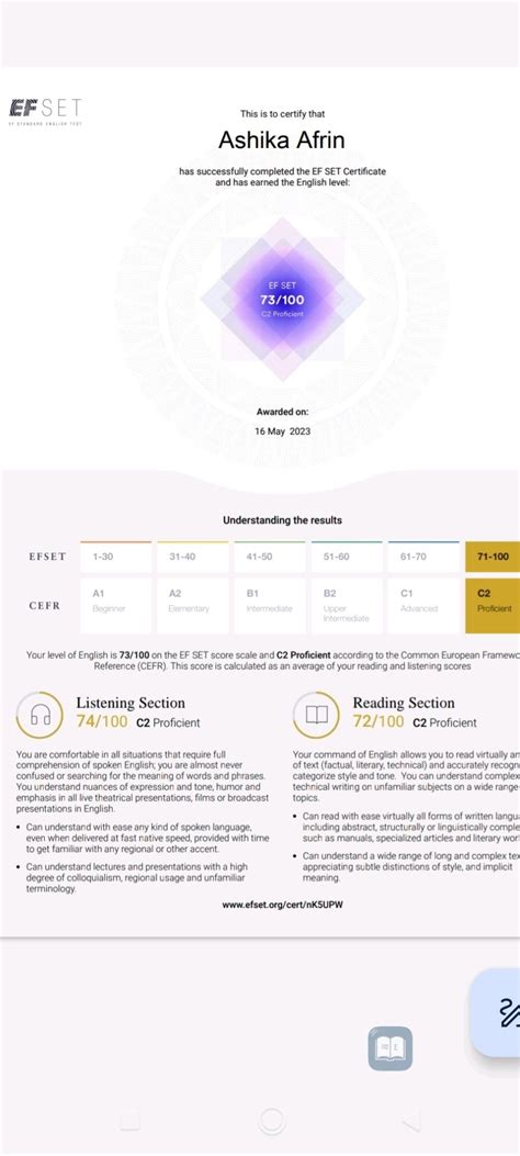 Efset English Proficiency Test I Got C2 On This Test Which Means My