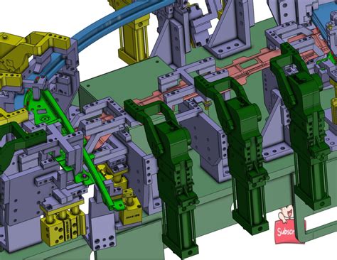Industrial 3d Model Car Front Door Assembly Fixture Machine World