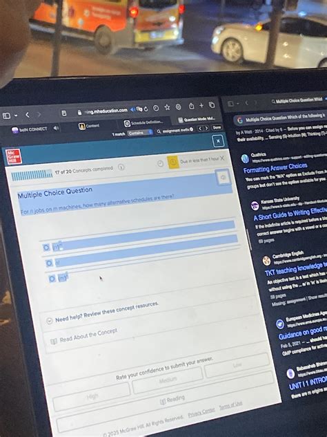 Solved Multiple Choice QuestionFor N Jobs On M Chegg Com