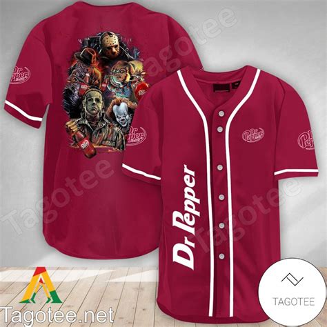 Halloween Horror Characters Dr Pepper Baseball Jersey Tagotee