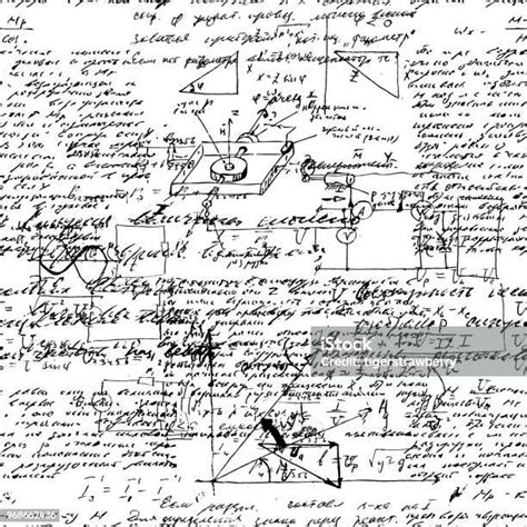 Seamless Endless Pattern Background With Handwritten Mathematical Formulas Math Relationship Or
