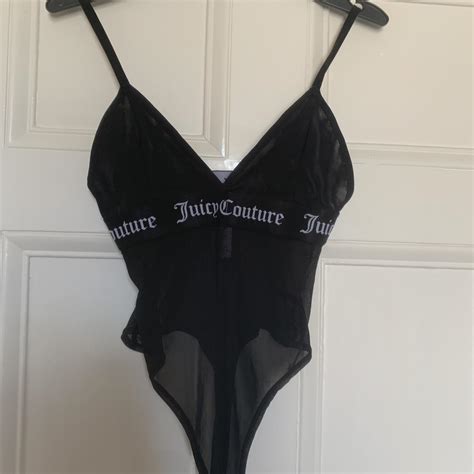 Mesh Juicy Couture Thong Bodysuit 🤍 Uk Size Depop