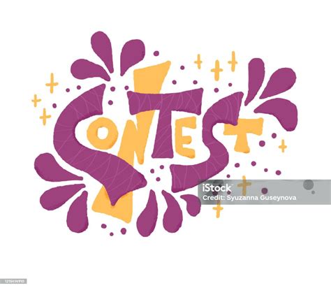 콘테스트 텍스트 손으로 그린 단어입니다 벡터 그림입니다 0명에 대한 스톡 벡터 아트 및 기타 이미지 0명 경쟁 낙서 드로잉 Istock