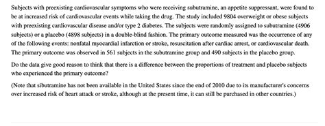 Solved Subjects With Preexisting Cardiovascular Symptoms Who