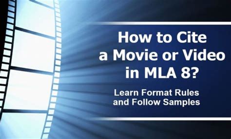 How To Cite A Movie Or Video In MLA Basic Rules With Samples Wr Ter