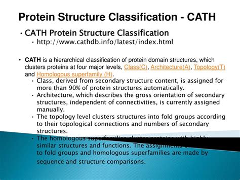 Ppt Protein Structure Classification Prediction And Proteomics
