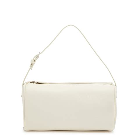 The Row 90s Leather Top Handle Bag Ivory Editorialist
