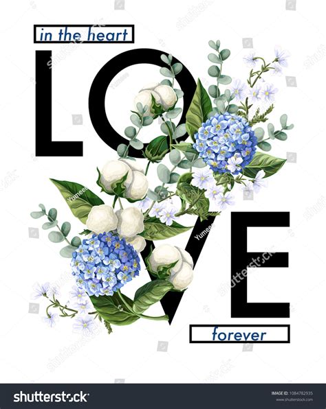 Hydrangea Flowers Slogan Photos And Images Shutterstock