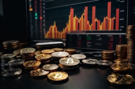 Premium Ai Image Crypto Currency Chart With Values Moving Up And Down Trading Statistics And