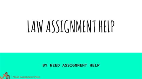 Law Assignment Help Pdf