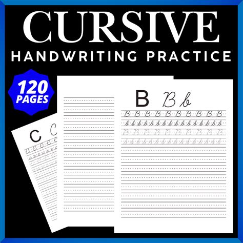 Cursive Handwriting Practice Cursive Writing Practice Pages Paper