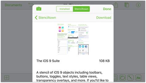 Omnigraffle 2 6 For Ios User Manual Using And Creating Stencils