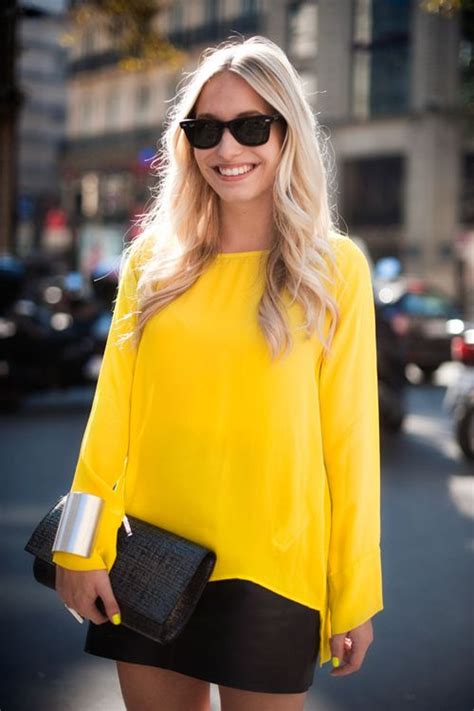 Street Style With Yellow With And Short Fashion Neon Outfits Style