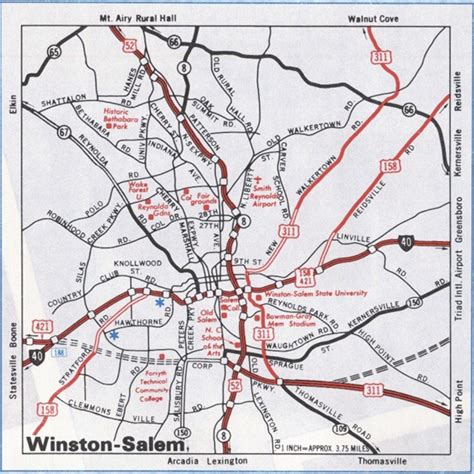 Map Of Winston Salem Nc
