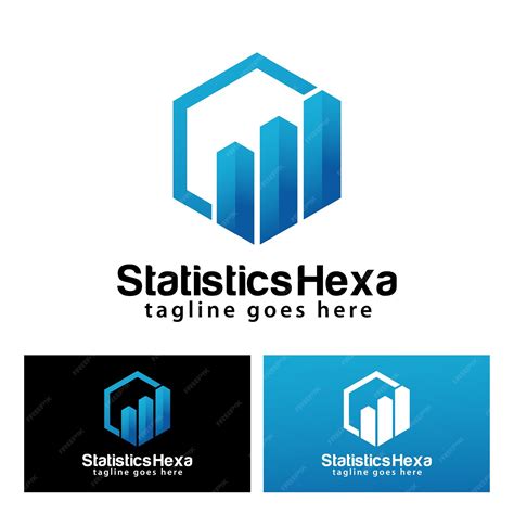 Statistics Hexagon Logo Design Template Premium Vector