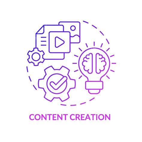 Content Creation Purple Gradient Concept Icon Strategy Complex Modern