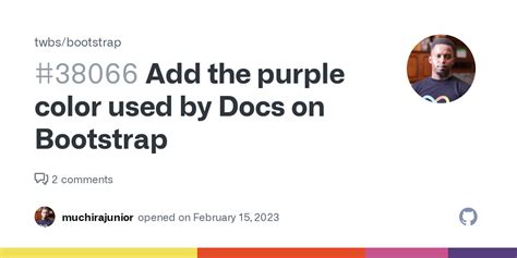 Add The Purple Color Used By Docs On Bootstrap · Issue 38066 · Twbs Bootstrap · Github