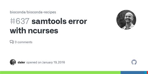 Samtools Error With Ncurses · Issue 637 · Biocondabioconda Recipes