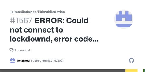 Error Could Not Connect To Lockdownd Error Code 8 · Issue 1567
