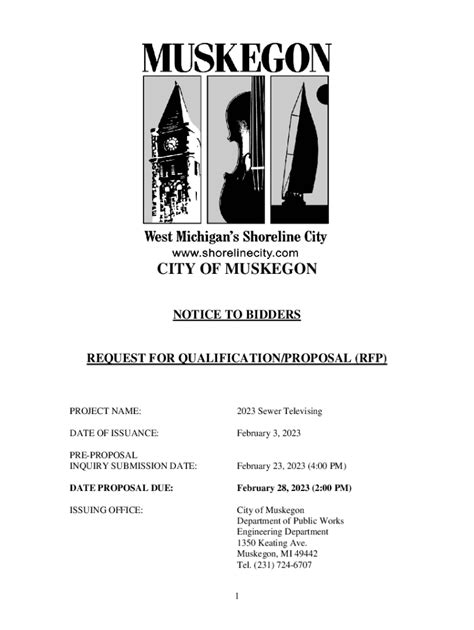 Fillable Online Notice To Bidders Request For Qualificationproposal