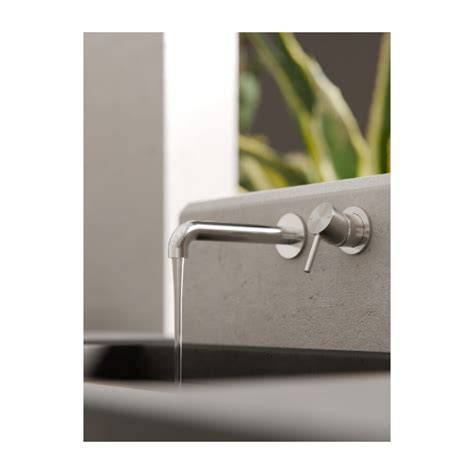 Nero Zen Ss316l Wall Basinbath Mixer Separate Back Plate 185mm Spout