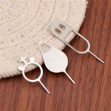 Personality Creativity Cute Mobile Phone Card Pin Steel Sim Card Ejector Stainless Pin Tool
