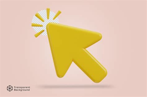 premium psd 3d mouse cursor pointer click icon vector illustration
