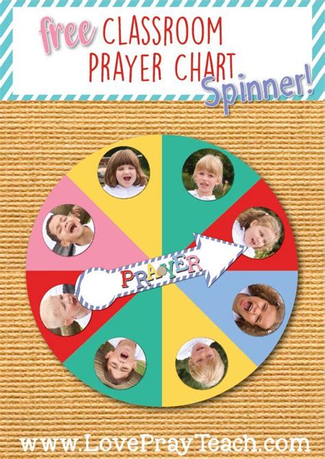 Free Classroom Prayer Chart Spinner Classroom Prayer Primary