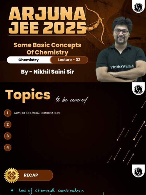 Some Basic Concepts Of Chemistry 02 Class Notes Arjuna Jee 2025 Pdf