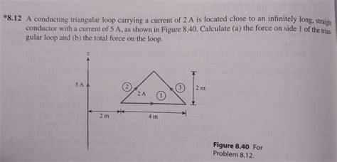 Solved 812 A Conducting Triangular Loop Carrying A Current