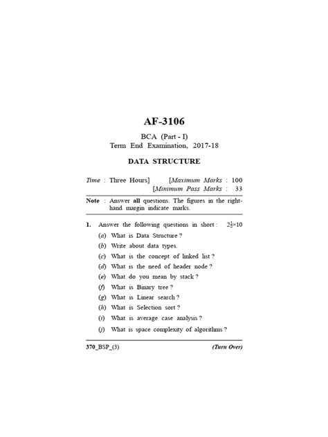 Bca Part 1 Data Structure 2018 Pdf Computer Programming