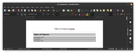 Create Table Of Contents And Figures In Libreoffice