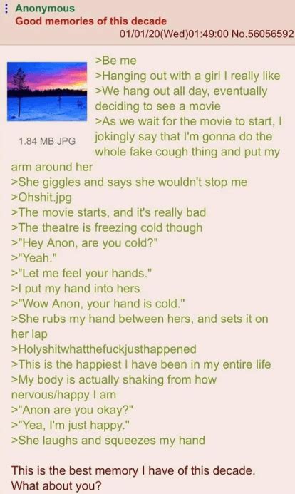 anon and his best memory r wholesomegreentext