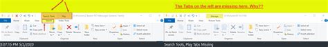 Solved Missing Tabs In File Explorer Experts Exchange