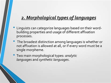 Morphological Types Of Languages Pdf