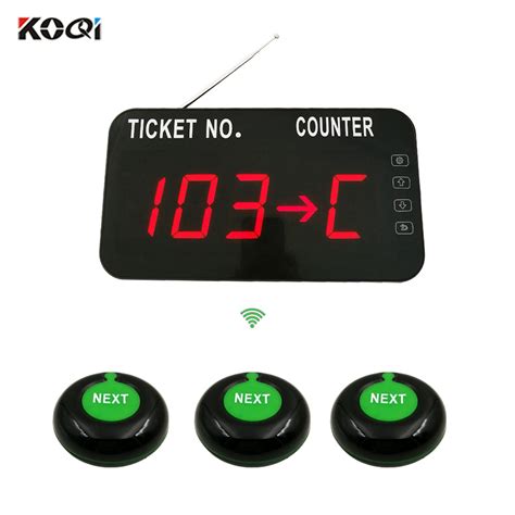 Wireless Restaurant Queue Call System Simple Long Range Numbering System With Now Service