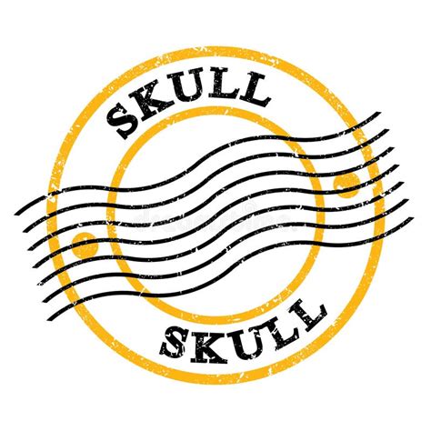 Skull Text Written On Red Stamp Sign Stock Illustration Illustration