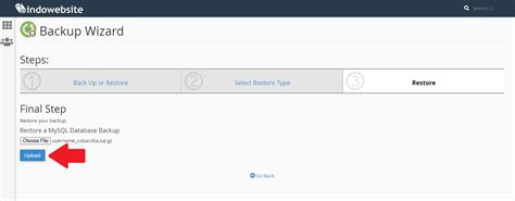 cara backup dan restore mysql melalui backup wizard indowebsite knowledgebase