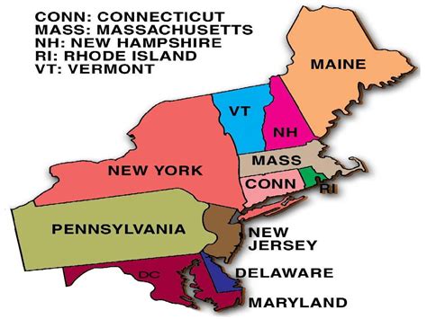 Northeast Region Map Printable Northeast Map With States And Capitals