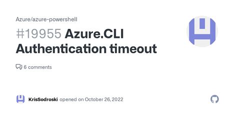 Azurecli Authentication Timeout · Issue 19955 · Azureazure Powershell · Github