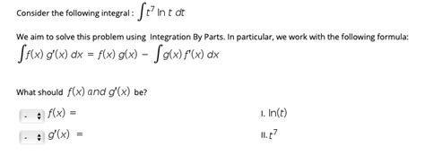 Solved Consider The Following Integral St7 Int At We Aim To Chegg Com