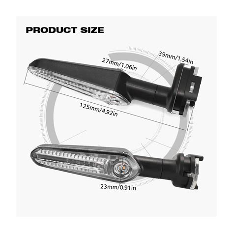Pair Led Indicators For Yamaha Mt07 Mt09 Mt10 Mt25 Mt03 Fz10 Fz6 Xj6 France Xenon