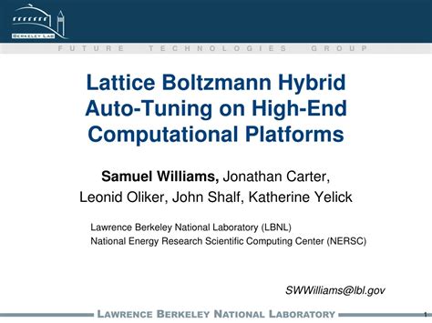 Ppt Lattice Boltzmann Hybrid Auto Tuning On High End Computational Platforms Powerpoint