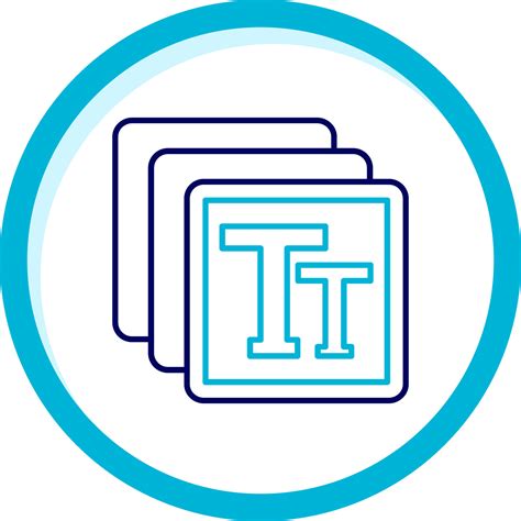 Text Two Color Blue Circle Icon Vector Art At Vecteezy