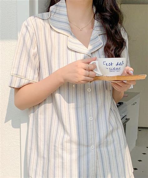 쁘렌디 직진🚀 블루밍 커플잠옷 여름 파자마 홈웨어 세트 반팔반바지