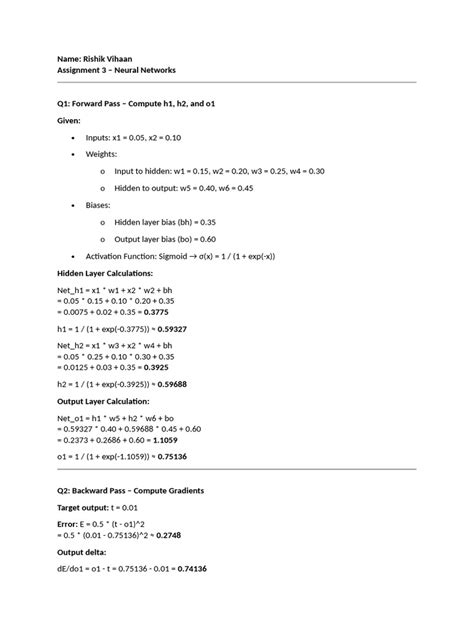 Ml Assignment Backpropagation Pdf