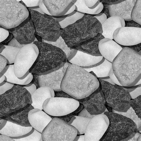 Seamless Pattern With White And Dark Stones Gravel Texture 13922329