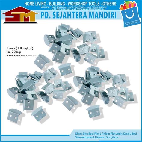 Promo Klem Siku Besi Plat L Klem Plat Jepit Kaca L Besi Siku Ambalan L Harga Biji